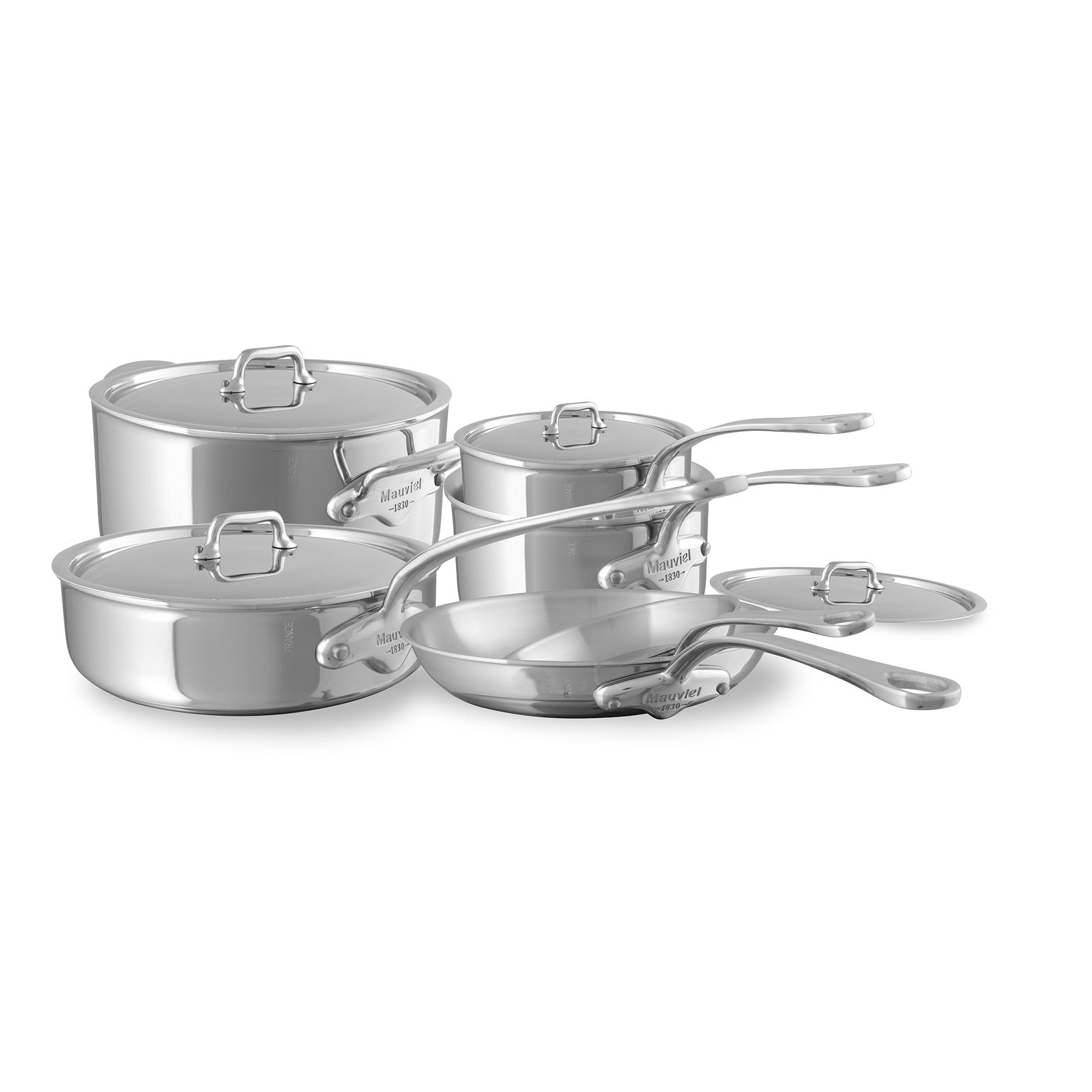 Mauviel M'URBAN 4 Tri-Ply 10-Piece Cookware Set With Cast Stainless ...