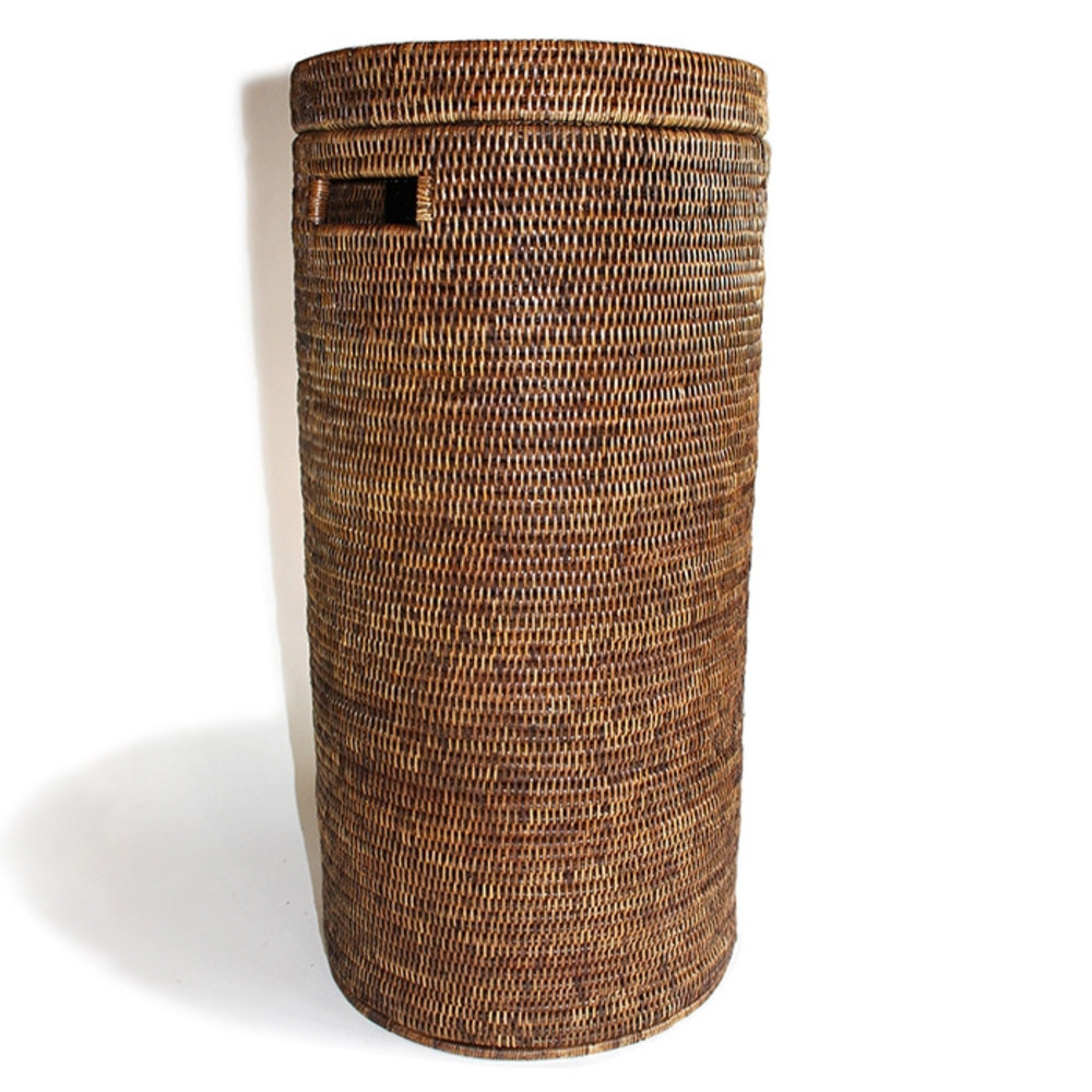 Matahari US Tall Round Hamper With Cut Out Handle On The Side - Wayfair ...