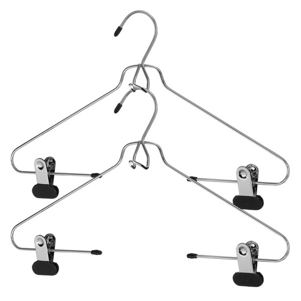 Dotted Line™ Abbie Metal Non-Slip Hangers With Clips | Wayfair