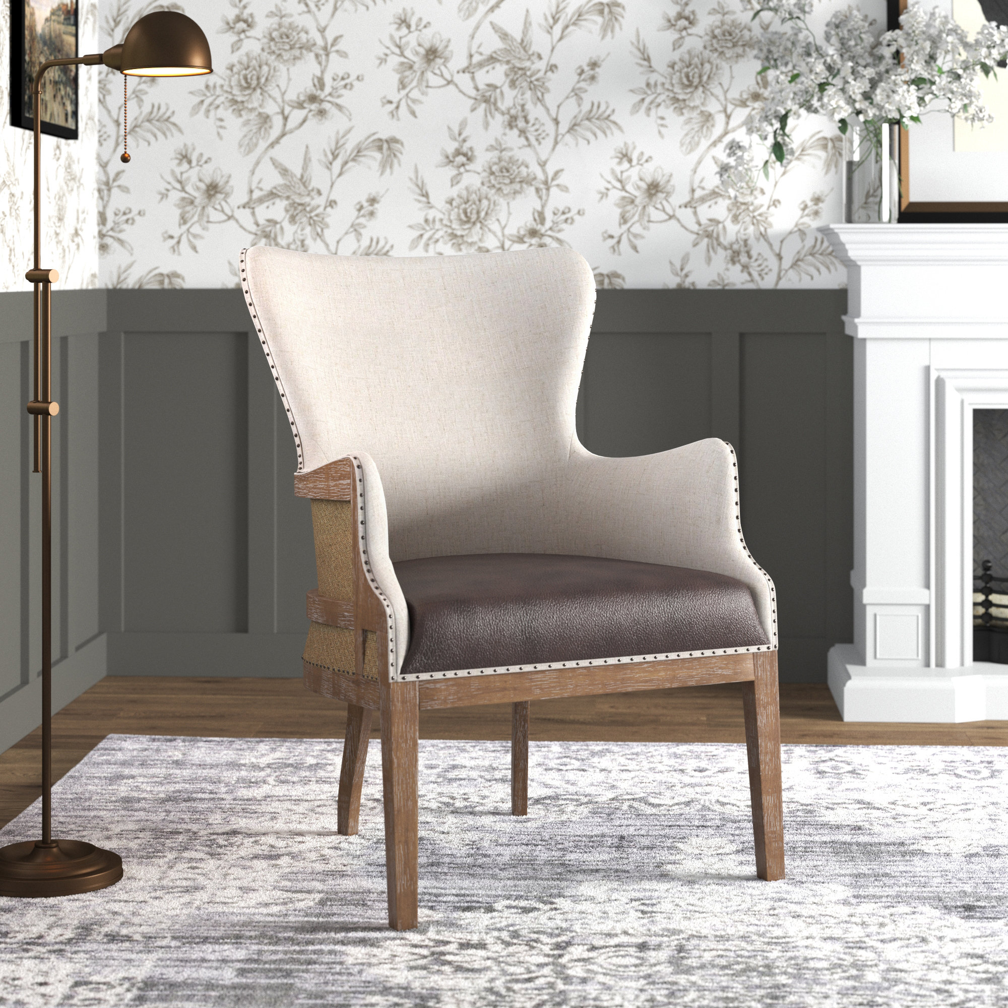 Laurel Foundry Modern Farmhouse® Katelin 78.74Cm Wide Wingback Chair ...