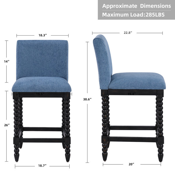 August Grove® Carollyn 26" High Modern Farmhouse Turned Leg Beaded ...