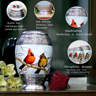 SOLVUR Grande urne pour cendres Cardinal Couple Bird Cremation ...