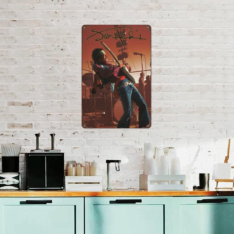 Winston Porter Vintage Metal Signs Jimi Live Poster Hendrix Classic ...