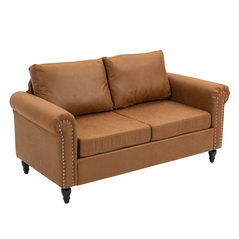 Charlton Home® 57'' Rolled Arm Loveseat & Reviews | Wayfair