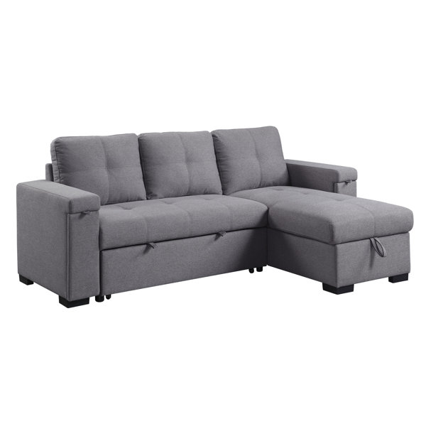 Latitude Run® Niamya Grey Upholstered Sofa & Chaise | Wayfair