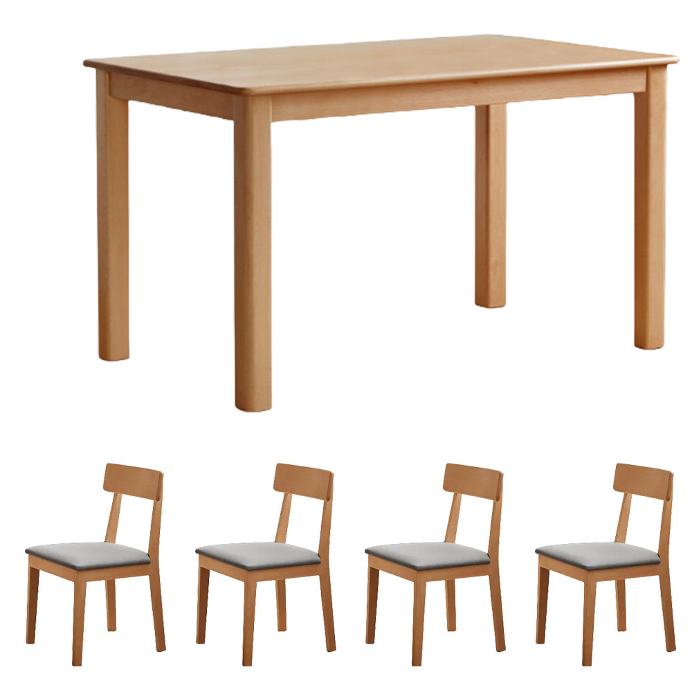 Corrigan Studio® Pattmon Beech Wood Dining Table Set - Wayfair Canada
