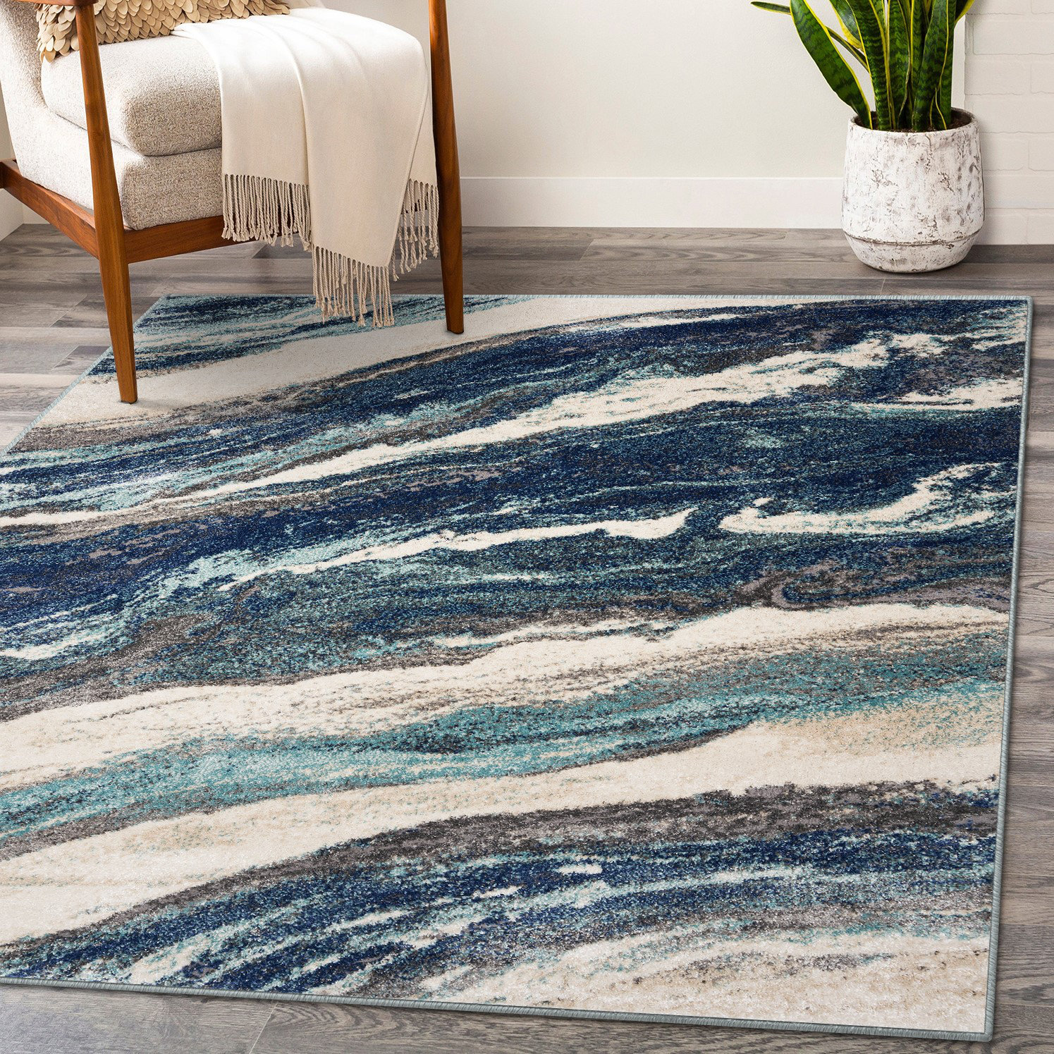 Orren Ellis Alayaa Abstract Indoor Rug & Reviews | Wayfair