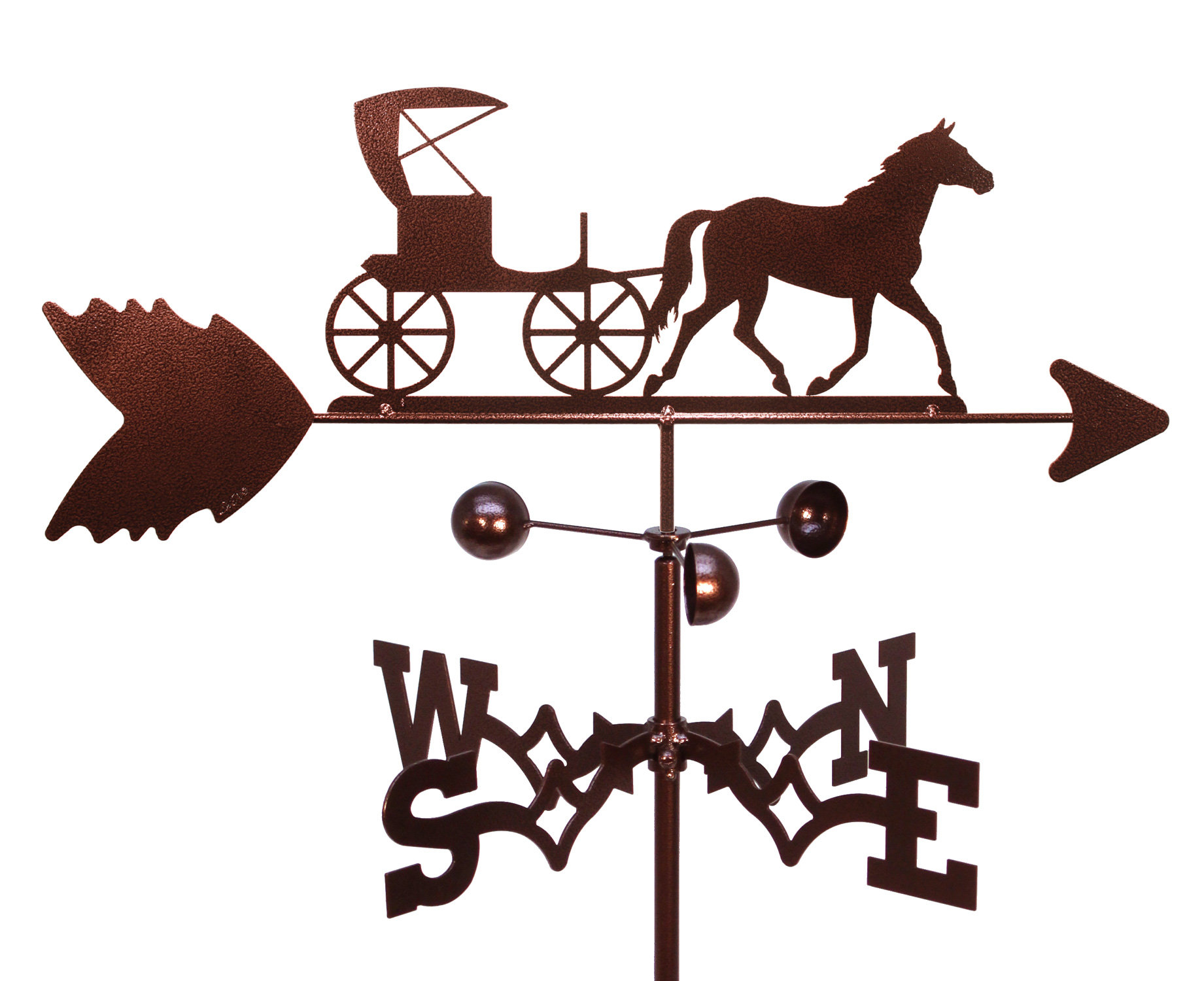 Charlton Home® Iuli Horse and Buggy Carriage Amish Weathervane | Wayfair