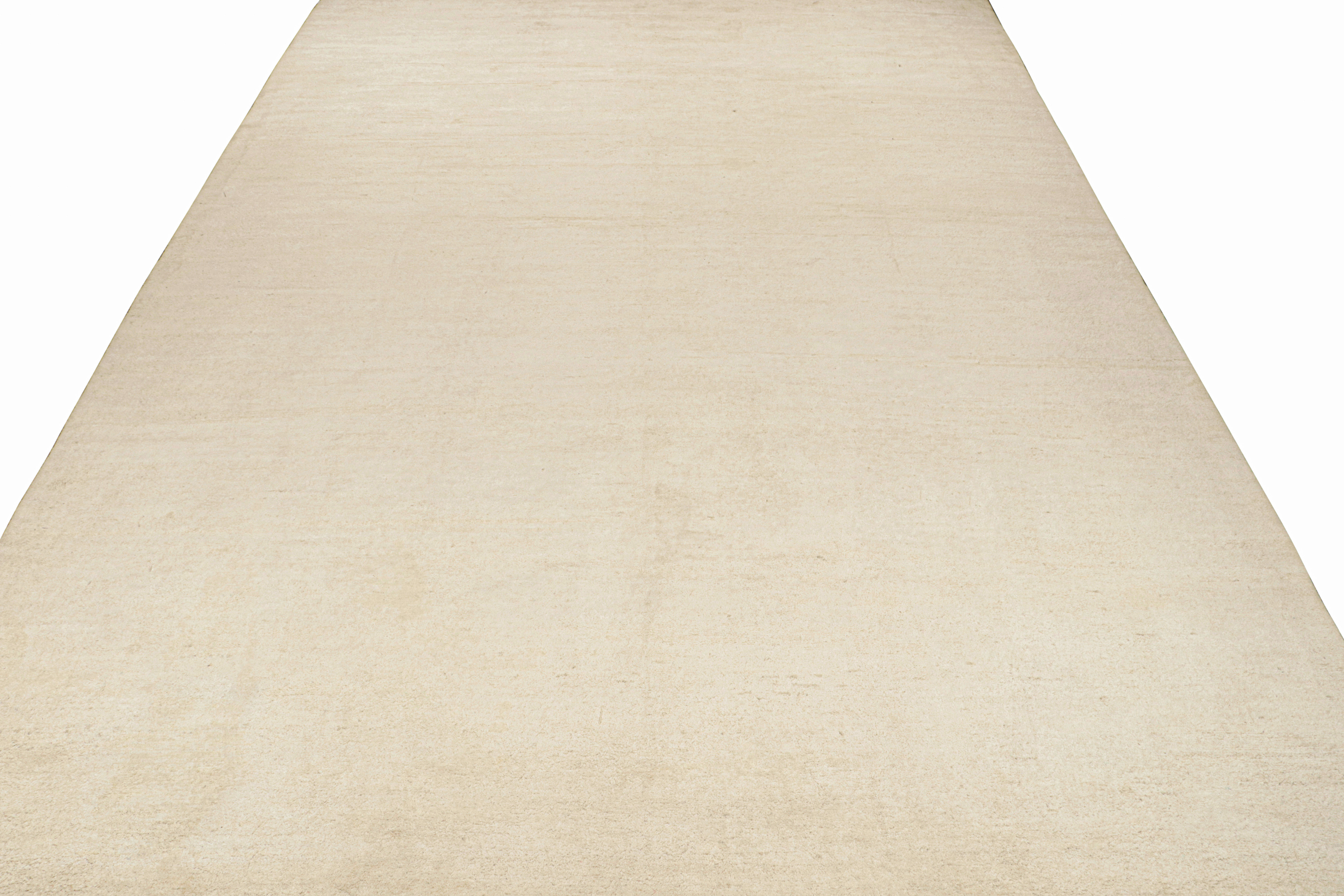 Rug & Kilim’S Modern Textural Oversized Rug With Striae Of Beige | Wayfair
