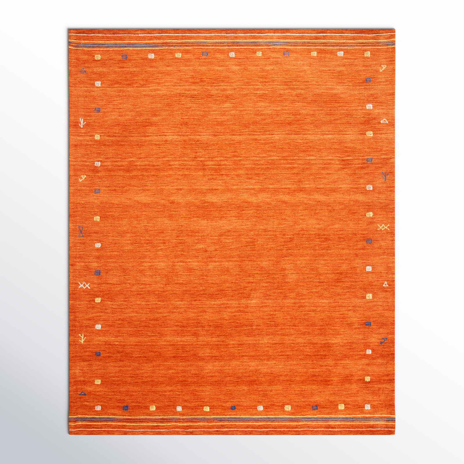 AllModern Danette Wool Rust Area Rug & Reviews | Wayfair