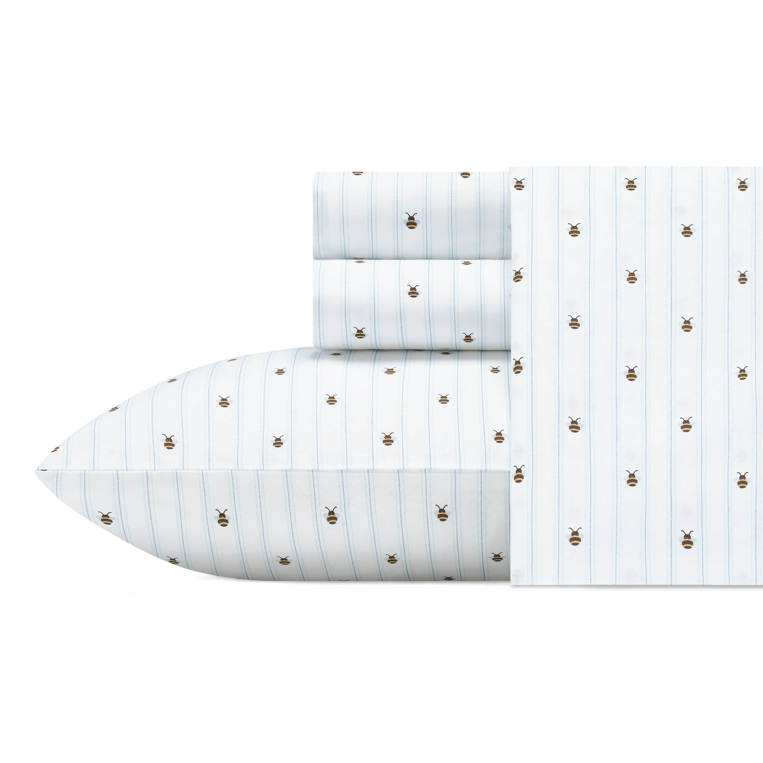 Poppy & Fritz Bumble Bees Bumble Bees 200 Thread Count Striped 100% ...