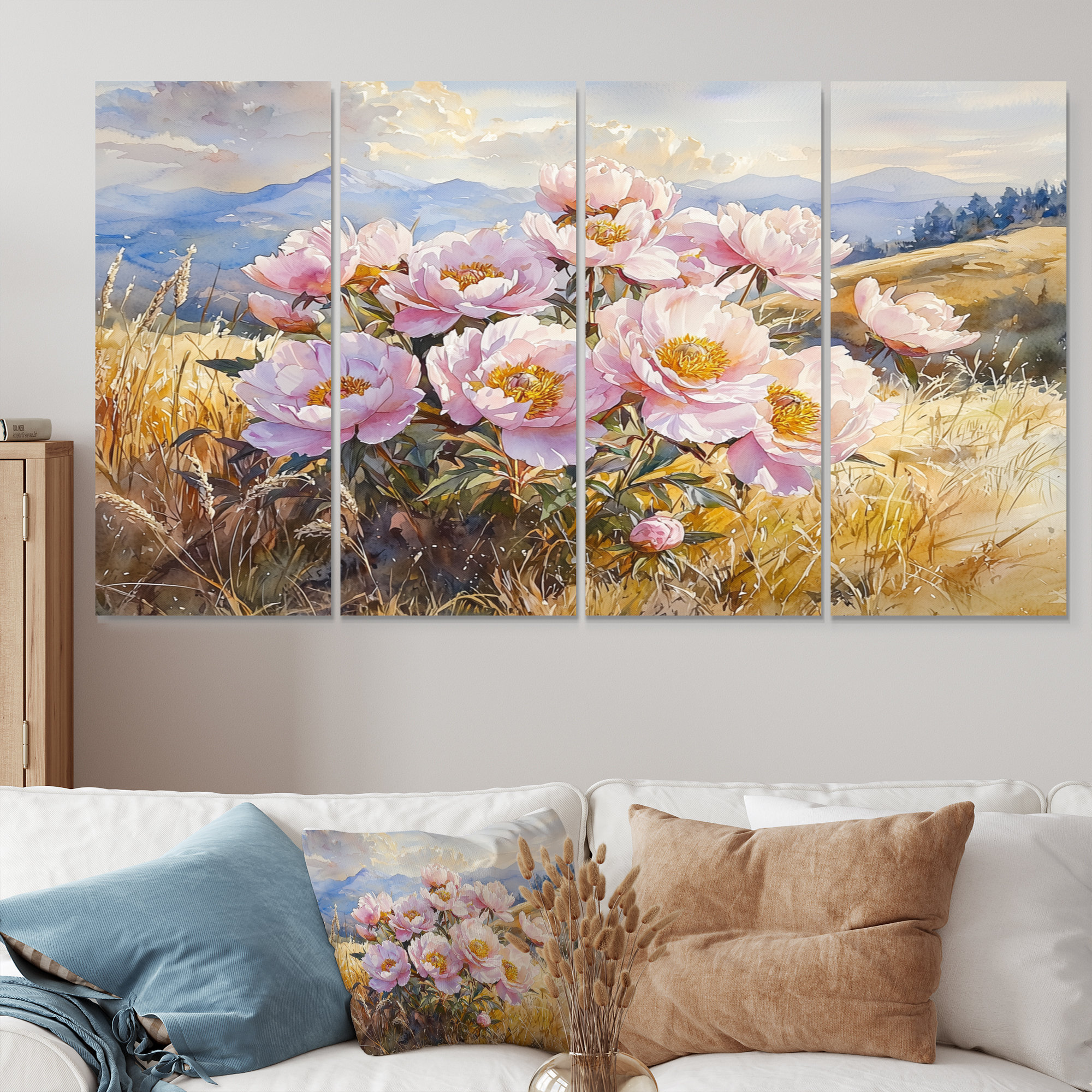 Millwood Pines Mountain Meadow Peonies II- Meadow Art - Traditional ...