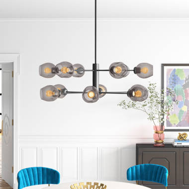 George Oliver Calfee 12 - Light Sputnik Modern Linear Chandelier ...