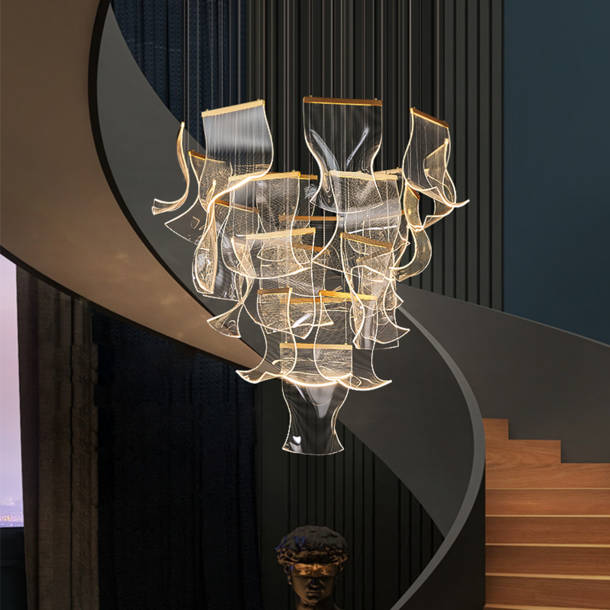 Orren Ellis Weichmann 6 - Light Dimmable LED Tiered Chandelier ...