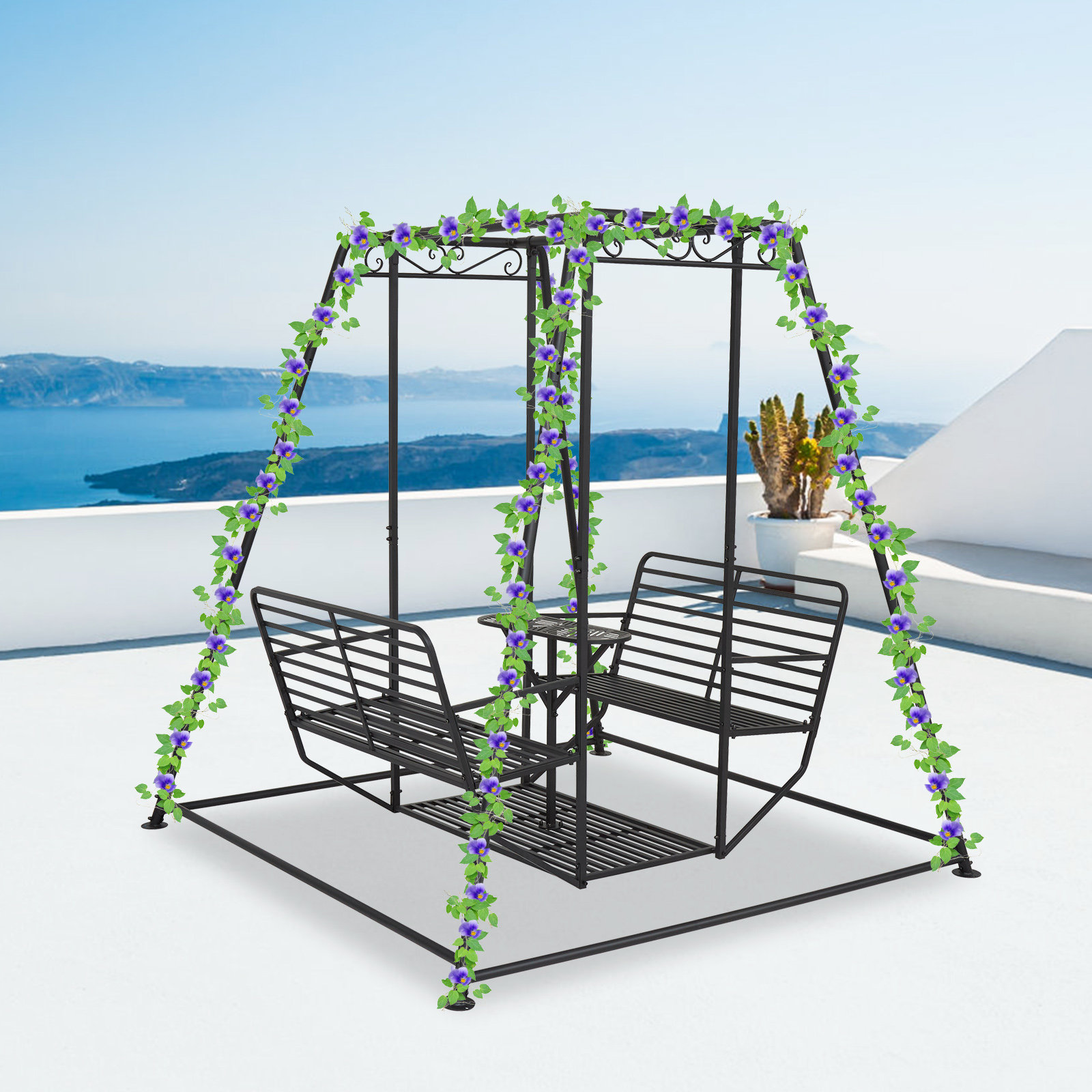 Red Barrel Studio® Sotera Metal Outdoor Rocking Chair | Wayfair