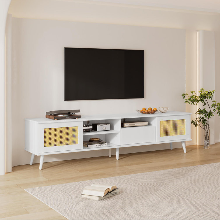 Bay Isle Home 200 Cm Tv Stand With 2 Doors , 1 Drawer And 3 Niches ...