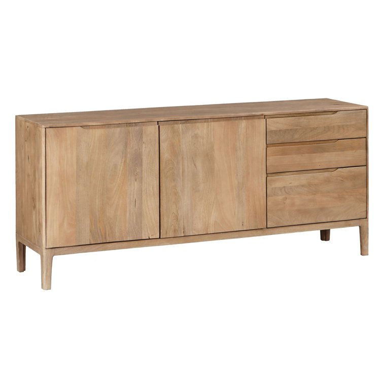 Union Rustic Amhold 193 Cm Wide 3 Drawer Mango Solid Wood Sideboard ...