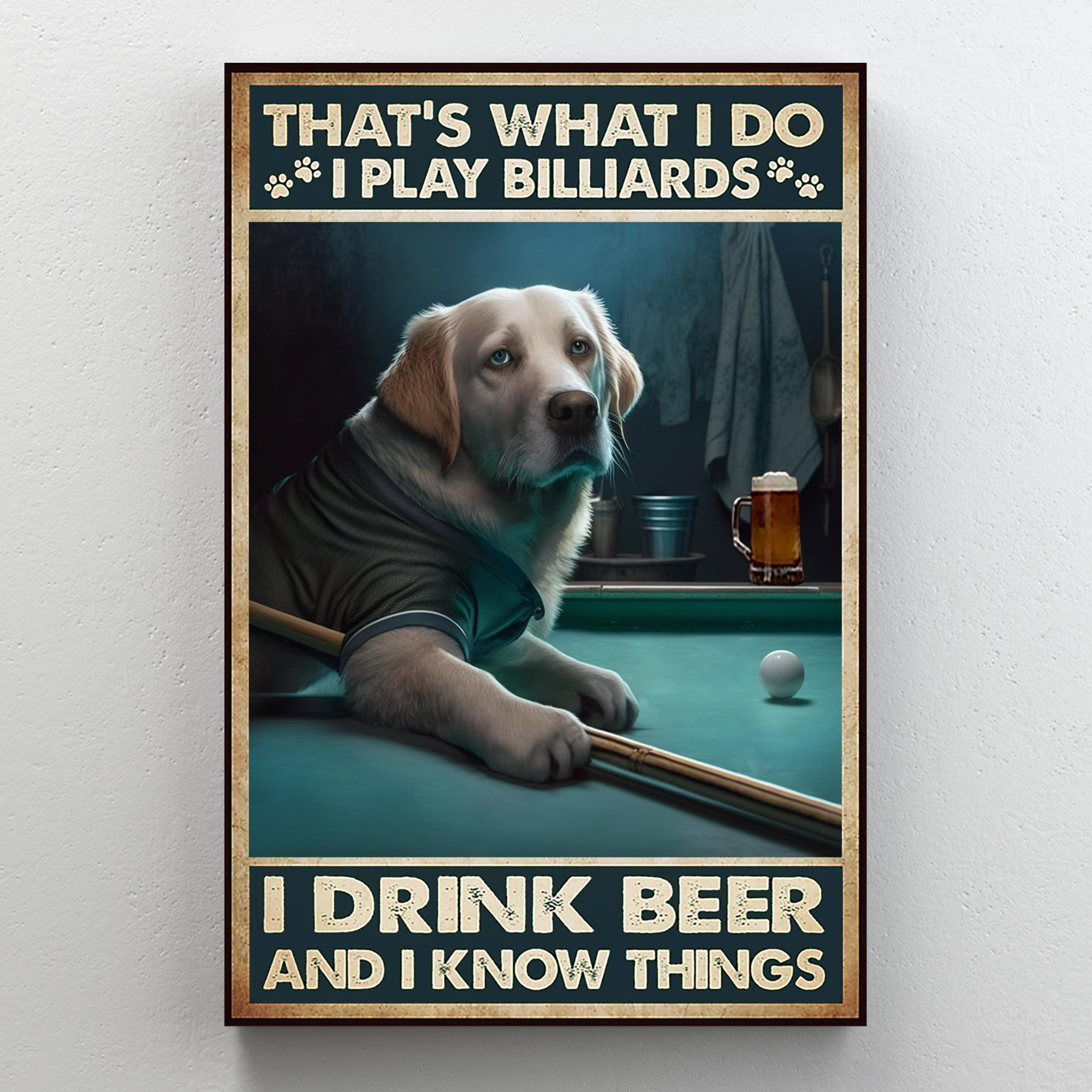 Trinx I Play Billiards I Drink Beer - 1 Piece Rectangle Graphic Art ...