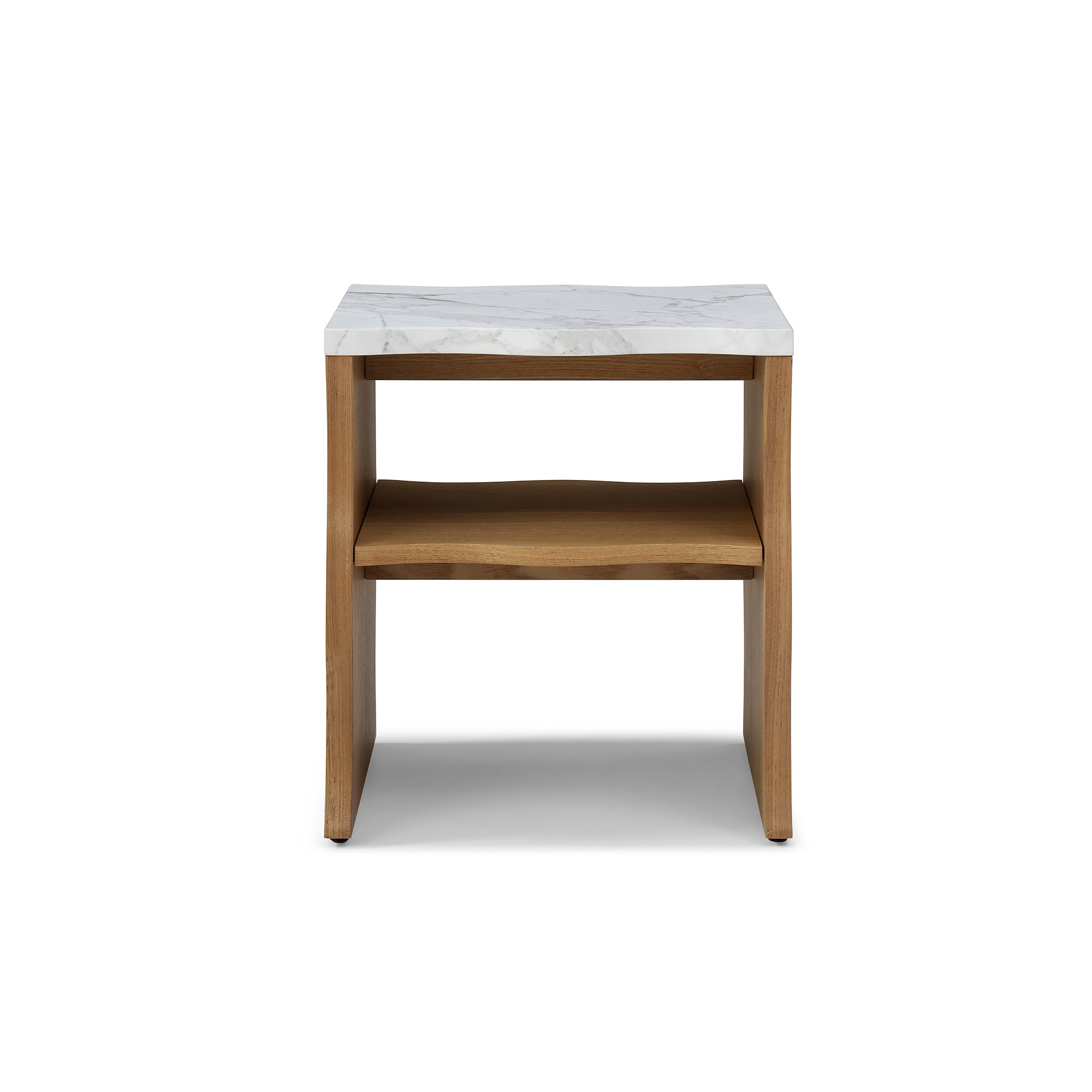 Hokku Designs 17.72 Inch Side Table with Storage Shelf | Wayfair