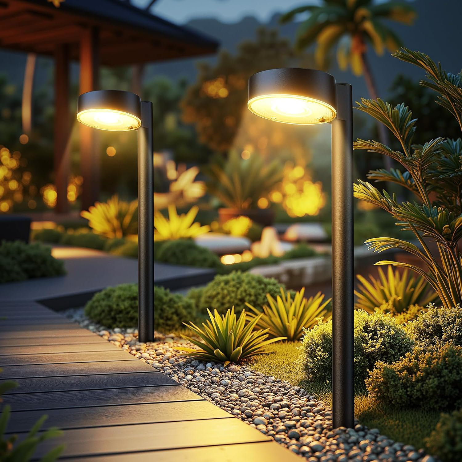 LETMY Solar Pathway Lights Outdoor, Bright Led Solar Lights Outdoor ...