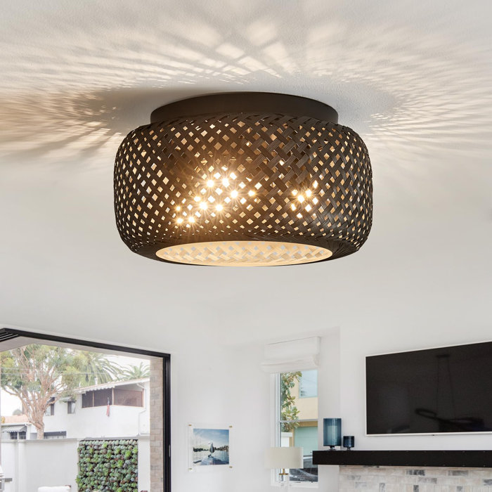 Bay Isle Home Anapatricia 3 - Light Black Caged Pendant | Wayfair