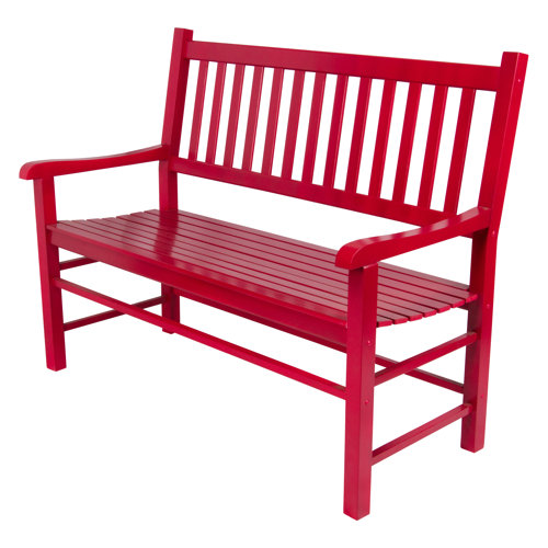 Red Outdoor Benches You'll Love | Wayfair