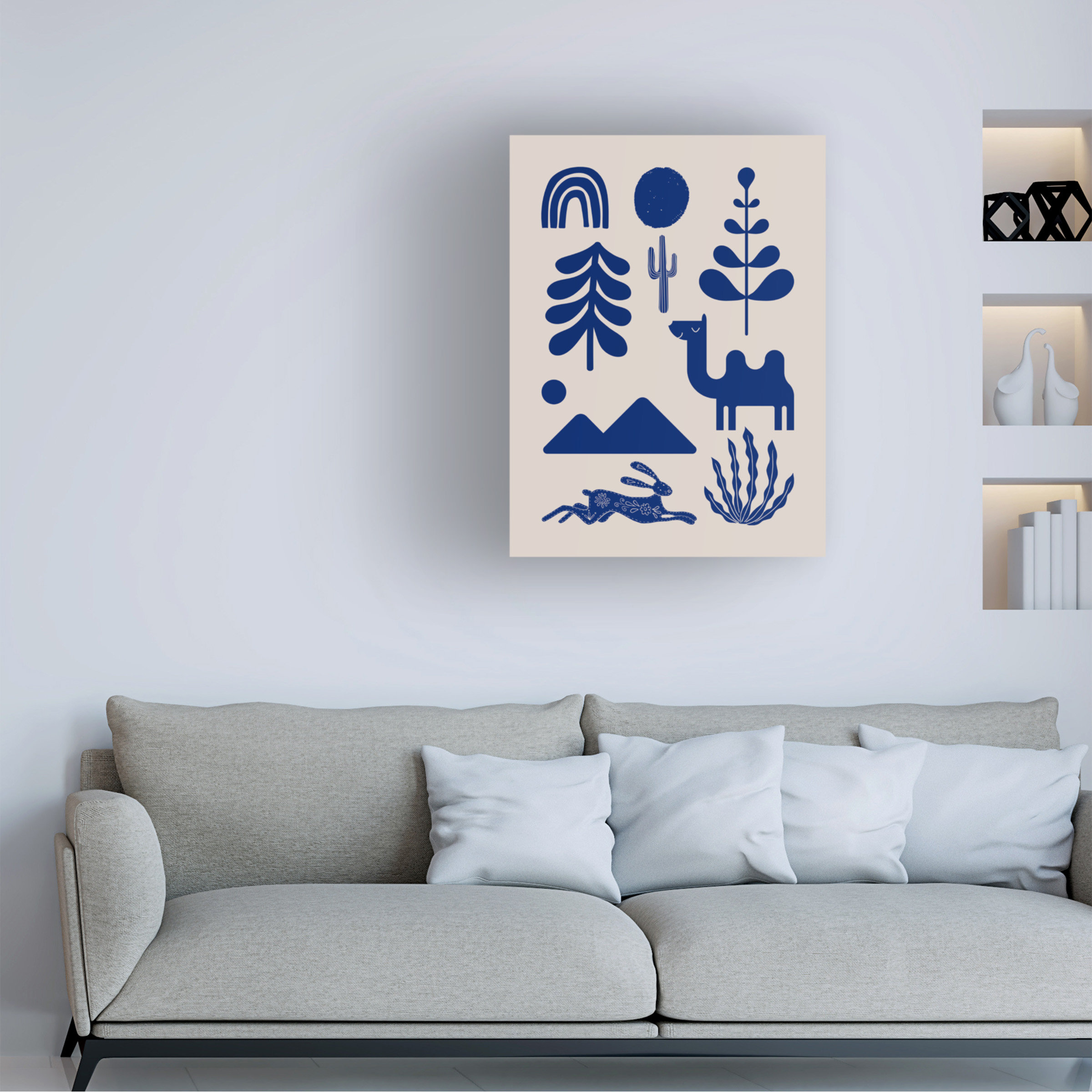 Ebern Designs Bolog Little Dean Scandinavian Ornaments Canvas Art | Wayfair