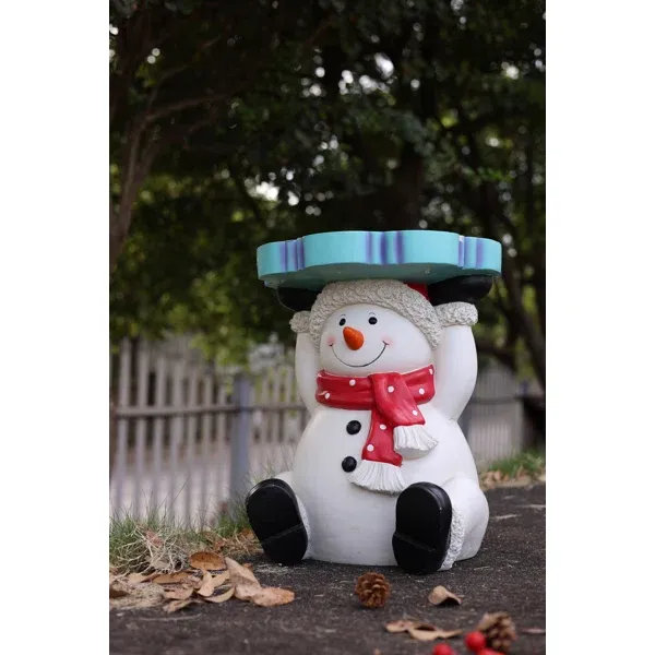 Hi-Line Gift Ltd. Lighted Snowman Christmas Side Table Decor Battery ...