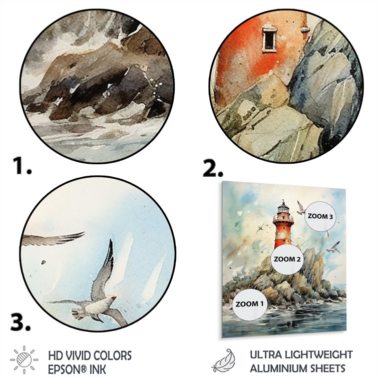 Latitude Run® " Ocean Watchtower VI " on Metal | Wayfair