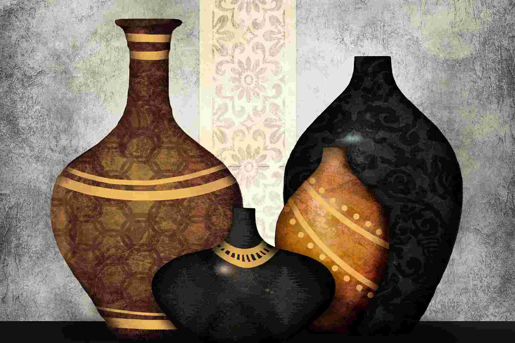 Winston Porter Potted Pots - Wrapped Canvas Painting - Wayfair Canada