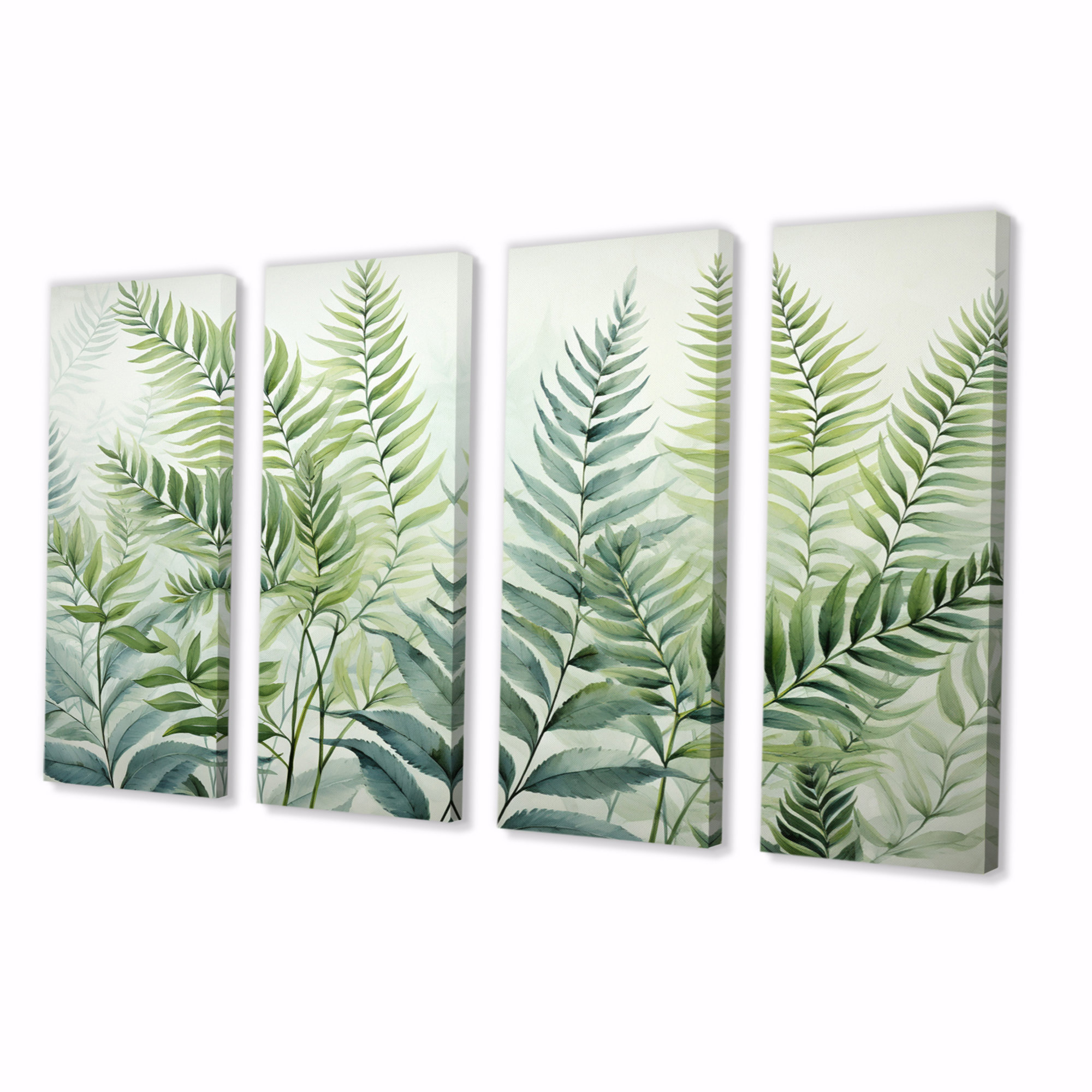 Design Art Ferns Enchanting Ferns III - Floral Canvas Wall Art - 4 ...