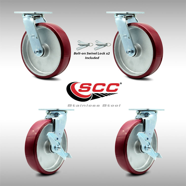 Service Caster 4 Piece Poly on Aluminum Caster Set - Wayfair Canada