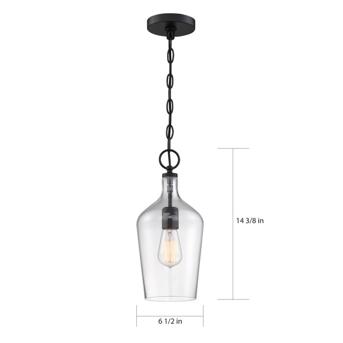 Charlton Home® Musgrove 1 - Light Single Pendant & Reviews | Wayfair
