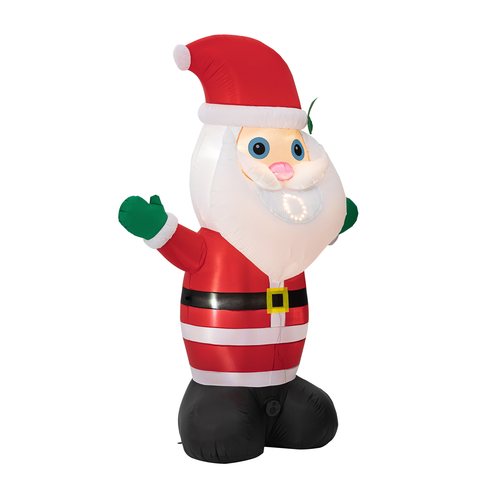 The Holiday Aisle® 8FT Lighted Inflatable Musical Santa Decor | Wayfair