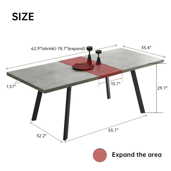 George Oliver Herkus Extendable Dining Table | Wayfair