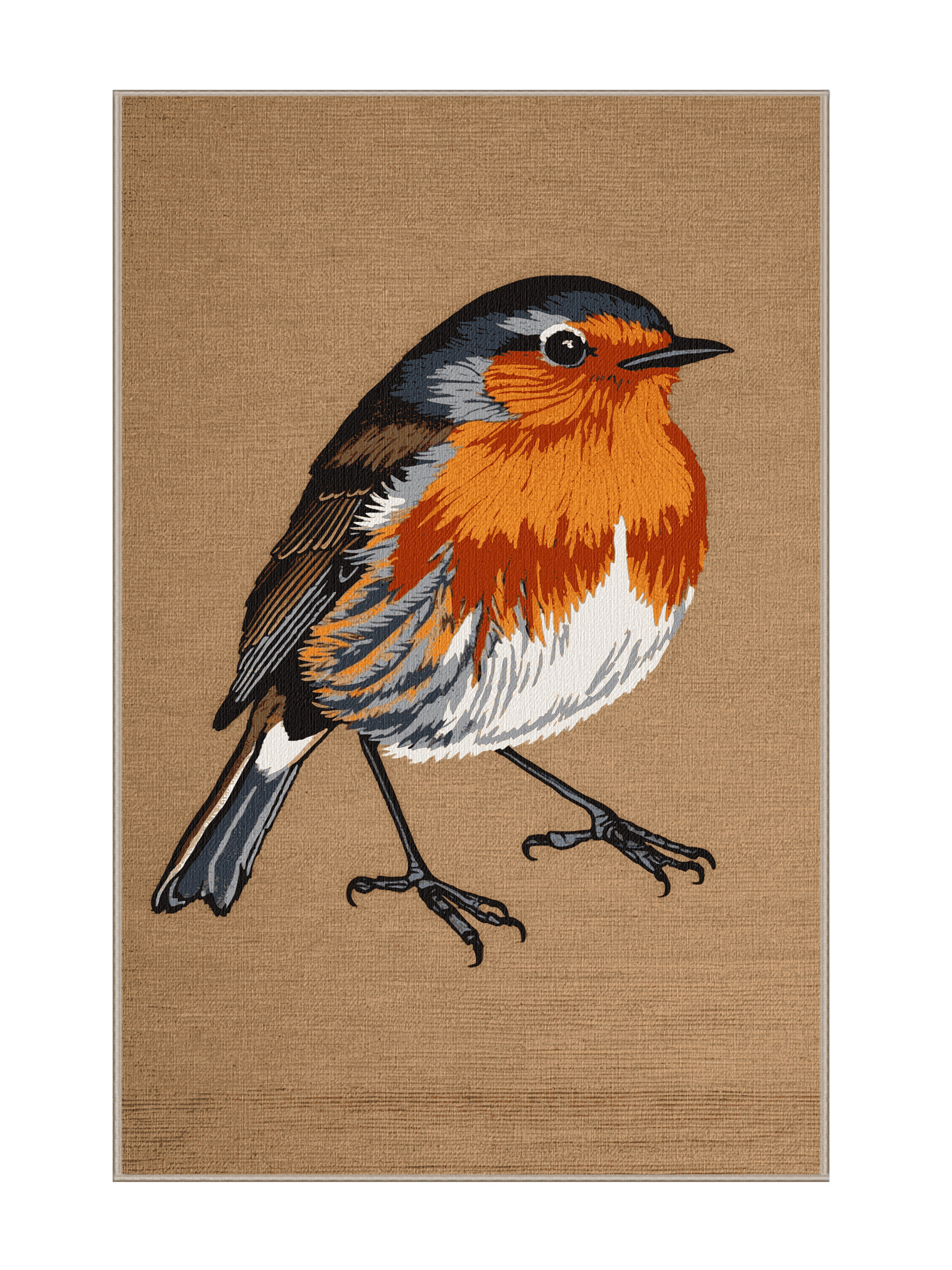 Hokku Designs Washable American Robin Birds Area Rug | Wayfair