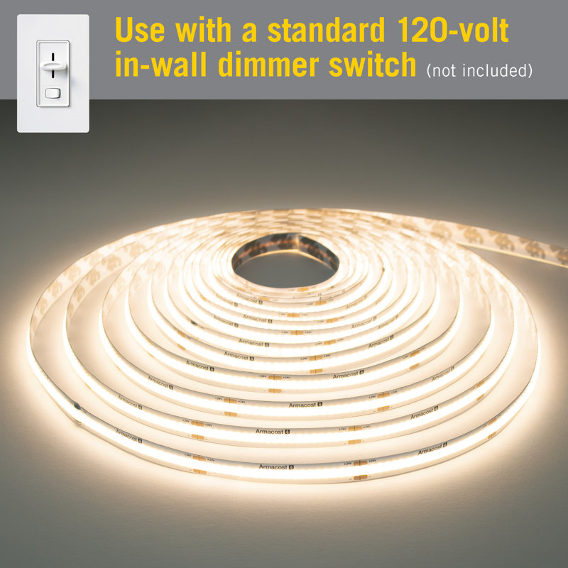Armacost Lighting RibbonFlex LUX AC Dimmable White COB LED Strip Light ...