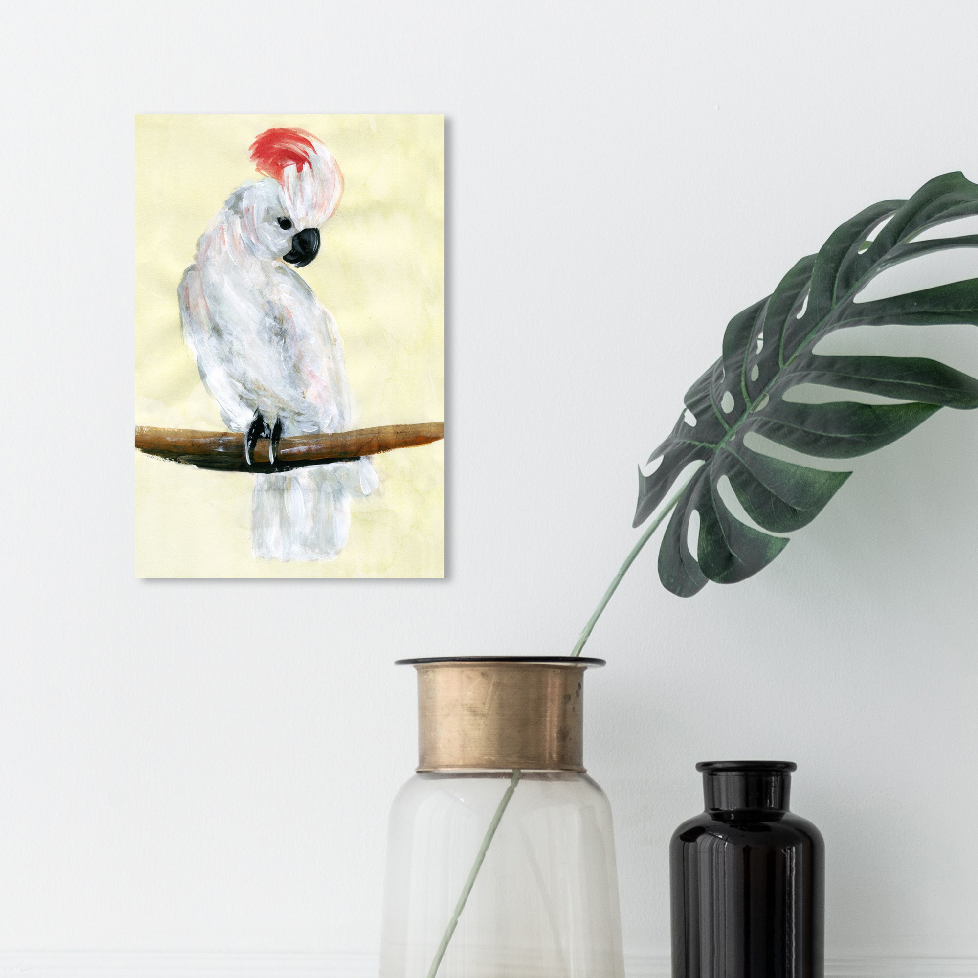 House of Hampton® 'Lady Cockatoo' Painting on Canvas | Wayfair