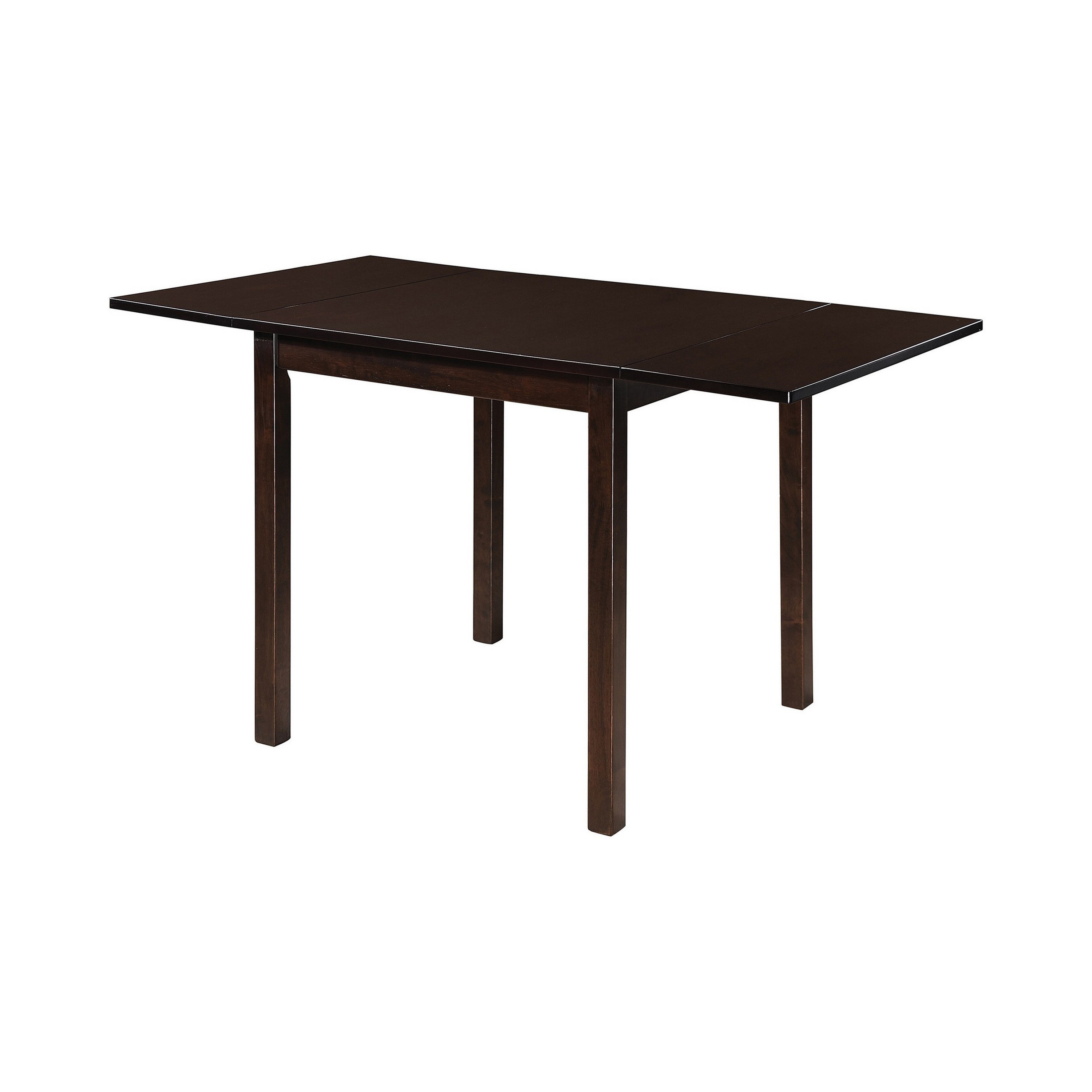 Red Barrel Studio 52 Inch Drop Leaf Dining Table, Block Legs, Dark ...
