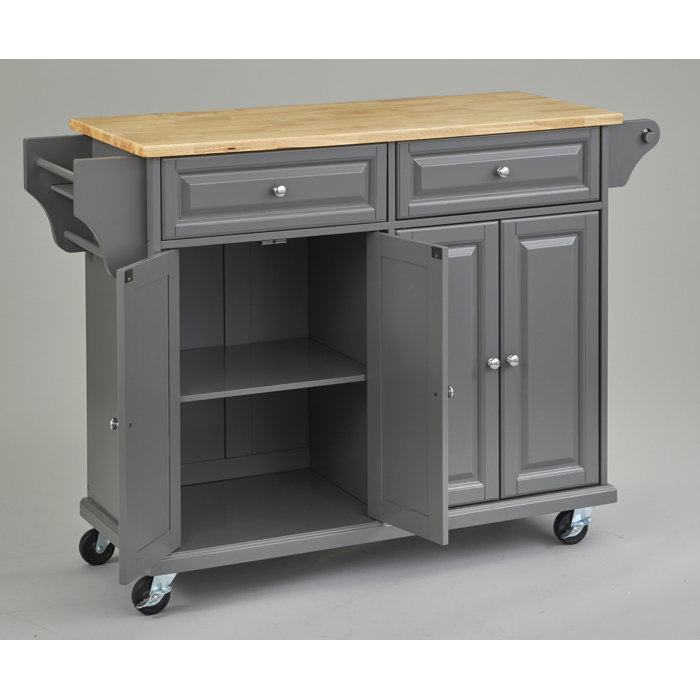 Lark Manor Idlewild Solid Wood Kitchen Cart & Reviews | Wayfair