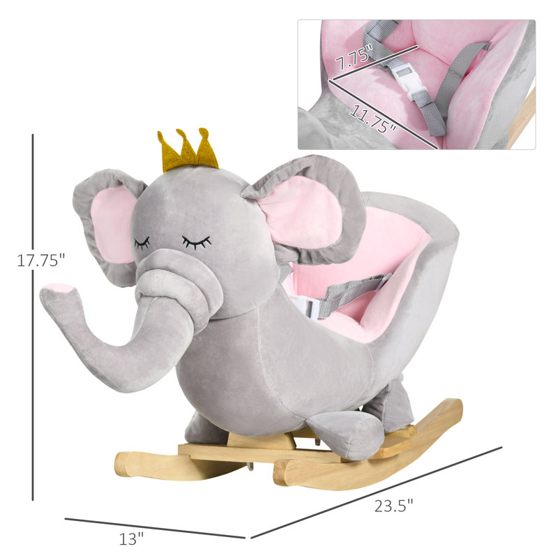 Qaba Baby Elephant Rocker & Reviews | Wayfair