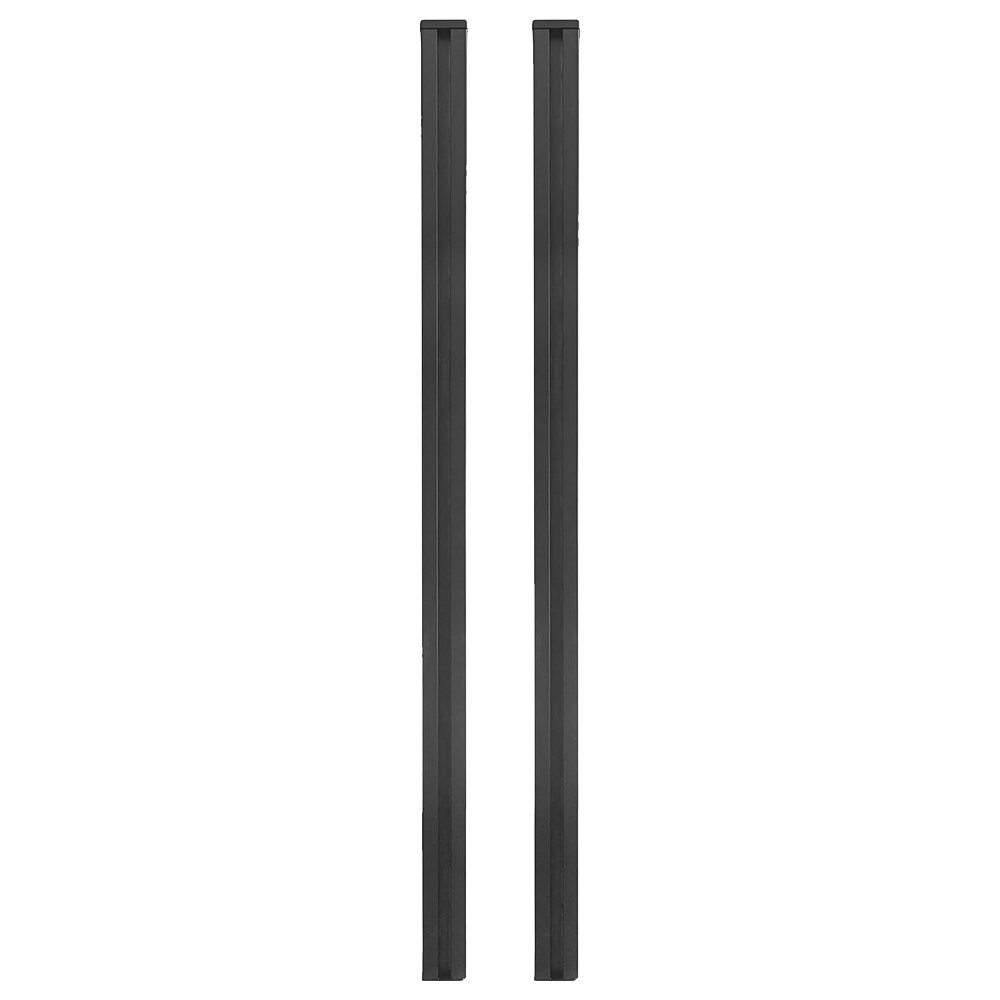 LumiParty 2 Pack 6 ft No-Dig Fence Post, 3-Way Adjustable Matte Black ...