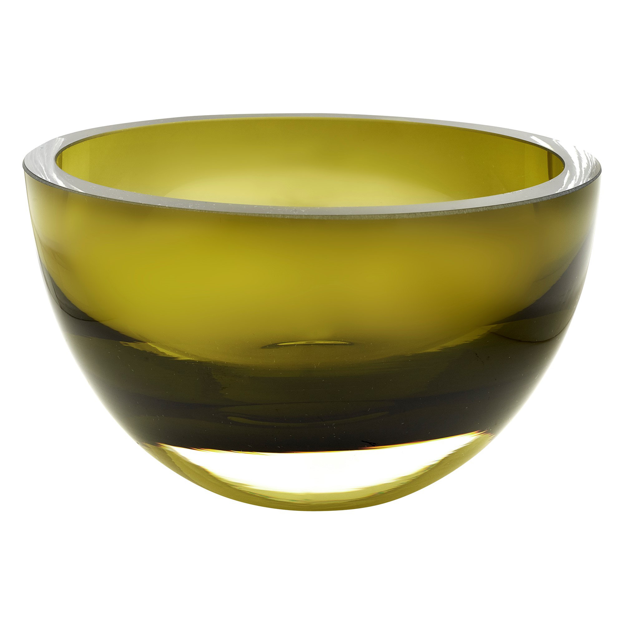 Badash Crystal Penelope Olive Green Mouth Blown European Lead Free ...