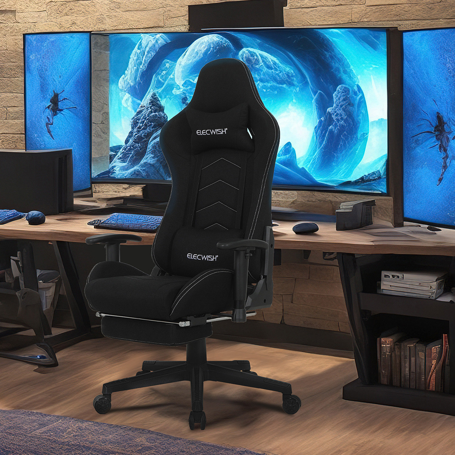 The Twillery Co. Seaton Reclining Swiveling PC & Racing Game Chair with ...