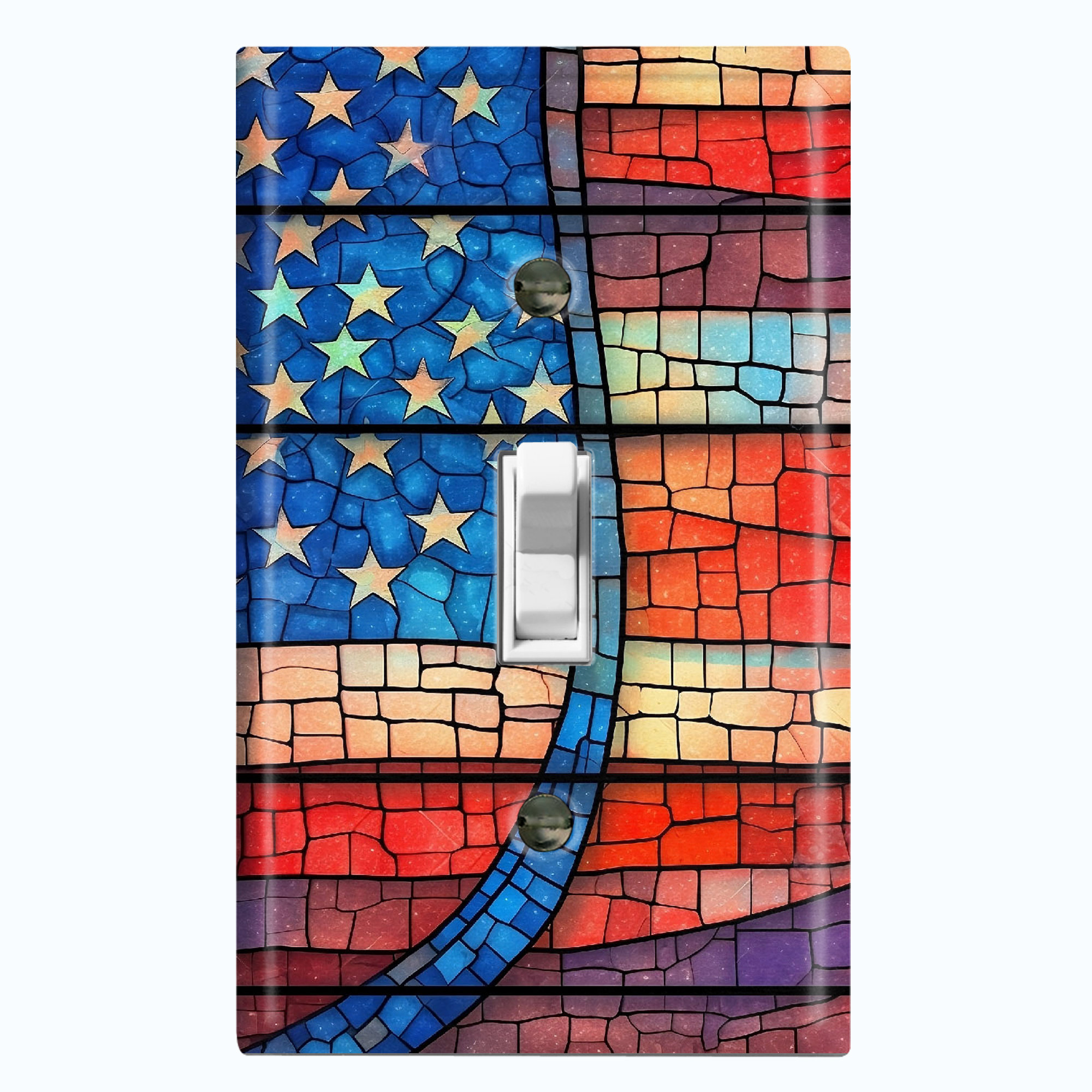 WorldAcc United States Flag Tile Glass Print USA Themed 1 - Gang Toggle ...