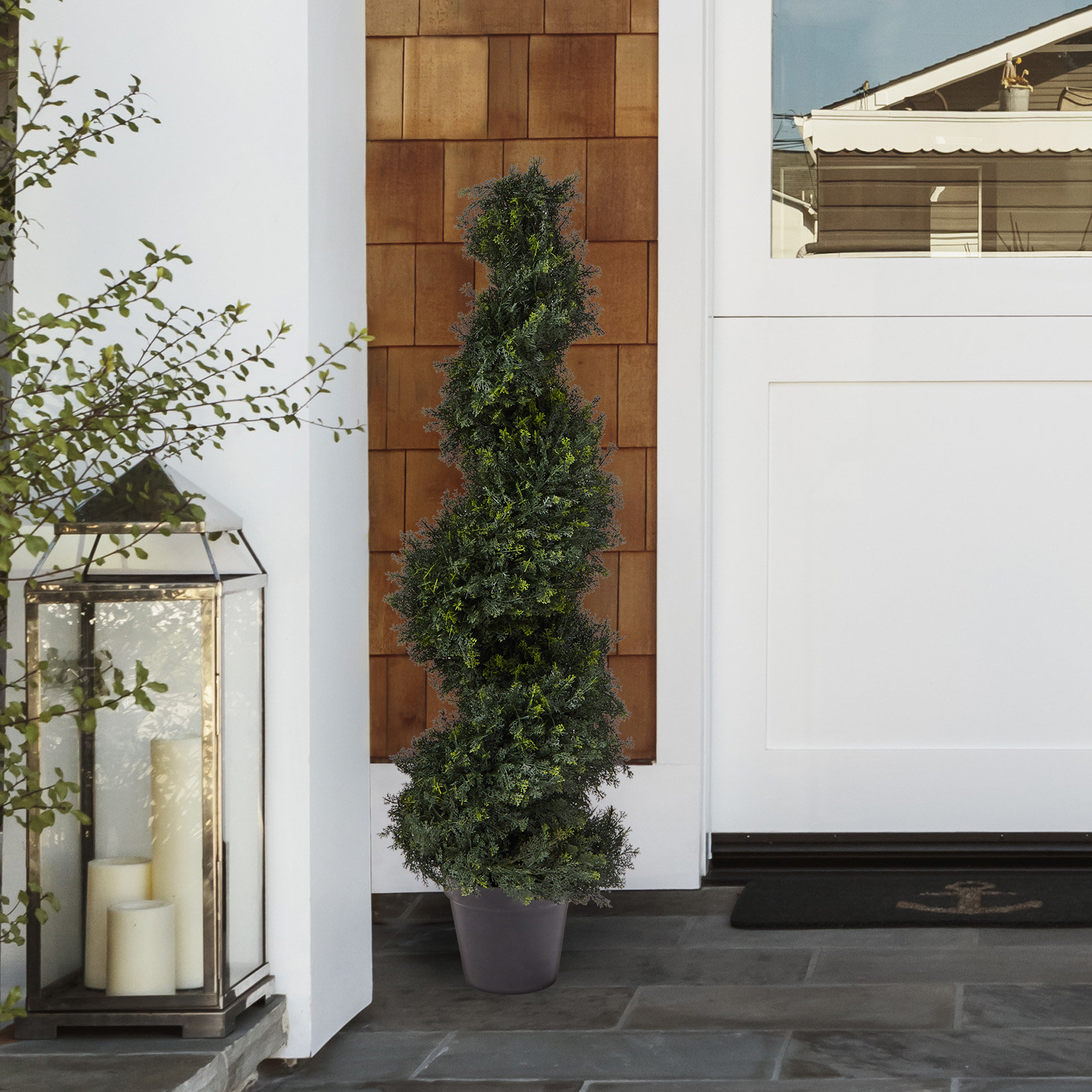 Red Barrel Studio® Artificial Tree - 4FT Spiral Cypress Topiary Tree ...