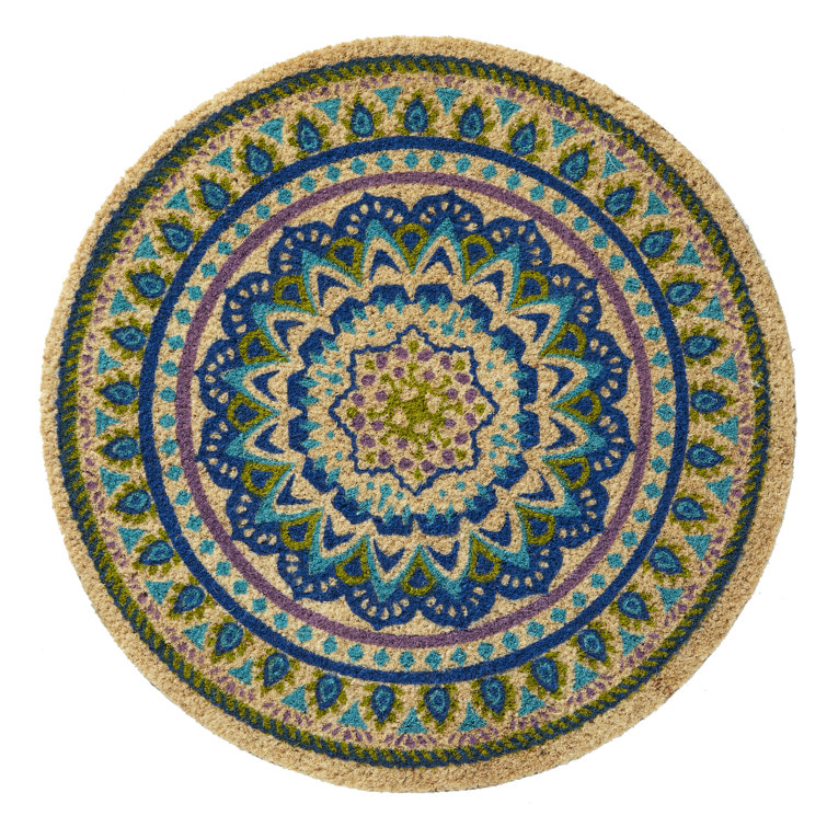 HFLT Mandala Geometric Outdoor Doormat | Wayfair