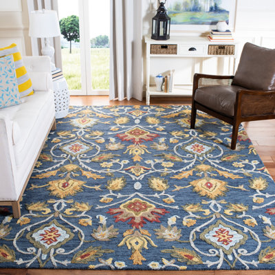 Langley Street Ferrera Wool Floral Indoor Rug & Reviews | Wayfair