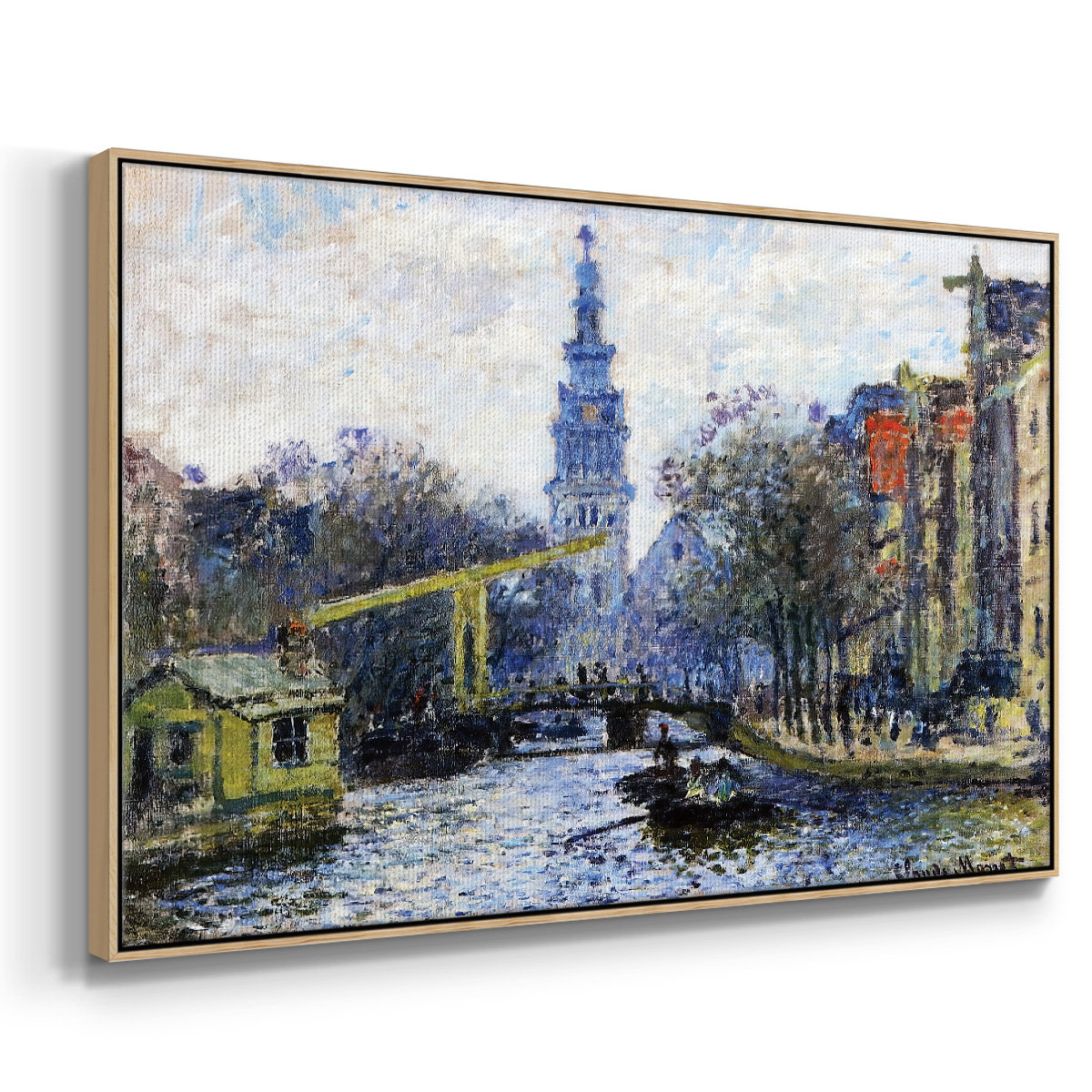 Wexford Home Canal in Amsterdam, 1874 - Floater Frame Print on Canvas ...