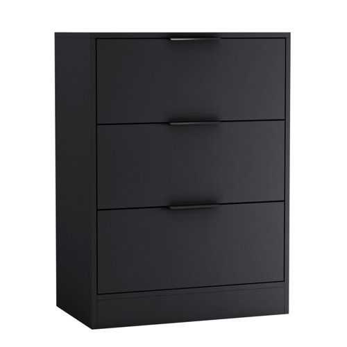 Latitude Run 60cm Chest of 3 Drawers Compact Storage Bedside Cabinet ...